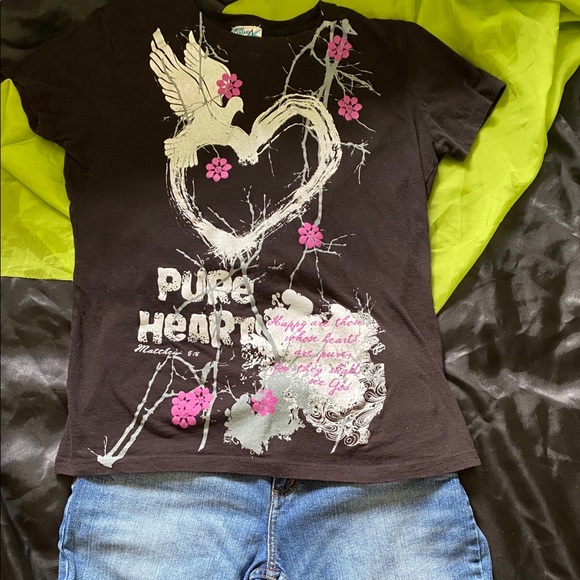 Tops | 325 Xl Black Flower Notw Shirt | Poshmark